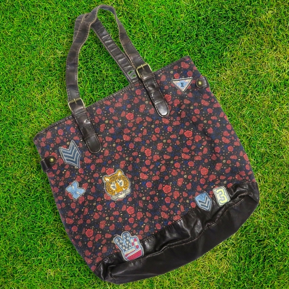 Mudd | Bags | Vintage Mudd Tote Indie Y2k Patch Floral Purse Bag | Poshmark